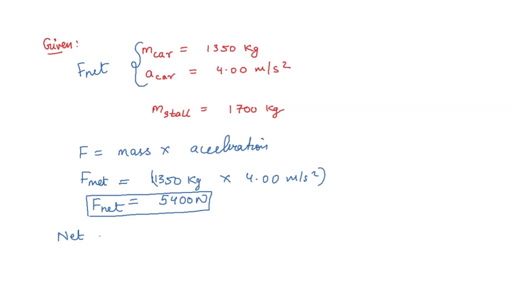 Solved A Car Of Mass Mpush 1350 Kg Is Capable Of A Maximum