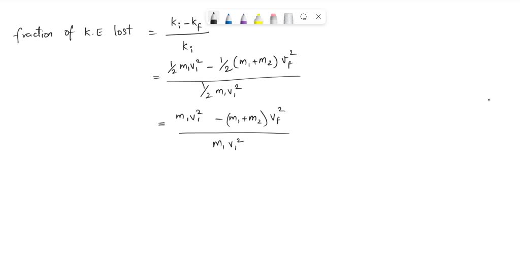 SOLVED: particle of mass m1 and speed v1 collides with a second particle of mass mz at rest If ...