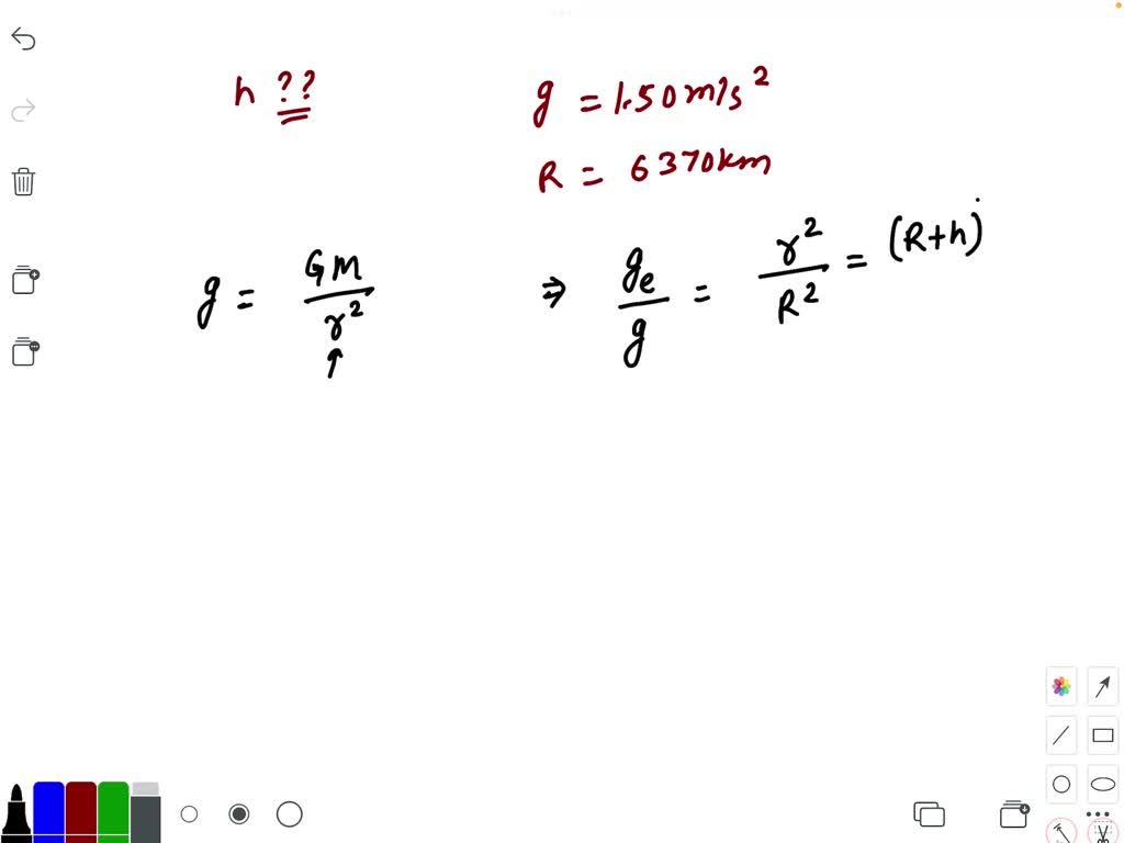 SOLVED: At what altitude above Earth's surface would the gravitational ...