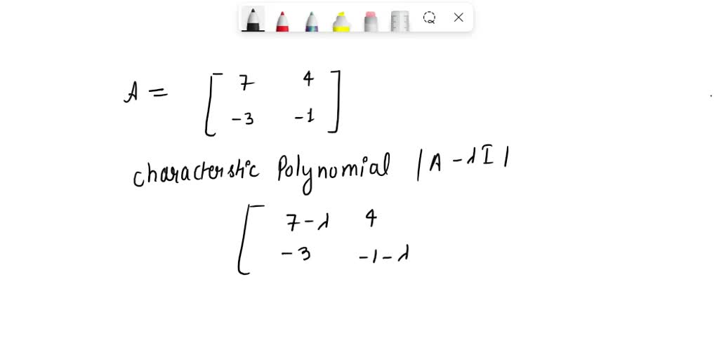 Solved Let A [ 3 2 Pts Compute The Characteristic Polynomial Of A B