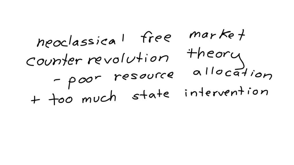 SOLVED: Explain the neoclassical free market counterrevolution theory ...