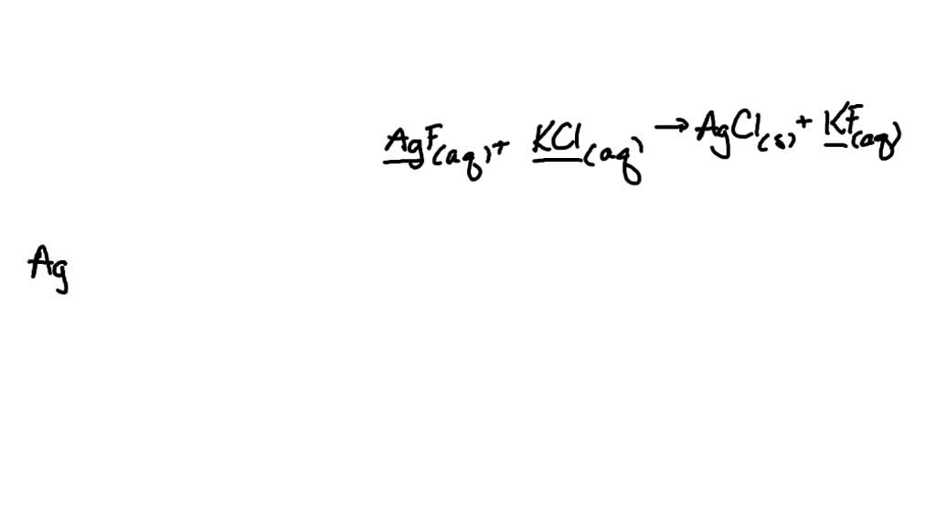 SOLVED: Consider the reaction when aqueous solutions of NaNO3 and KCl are combined. What is the ...
