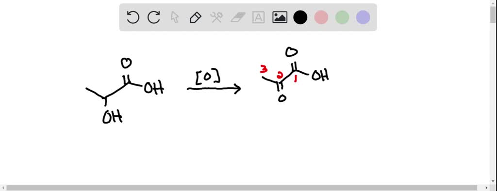SOLVED: Write chemical reaction for oxidation of lactic acid. Name your ...
