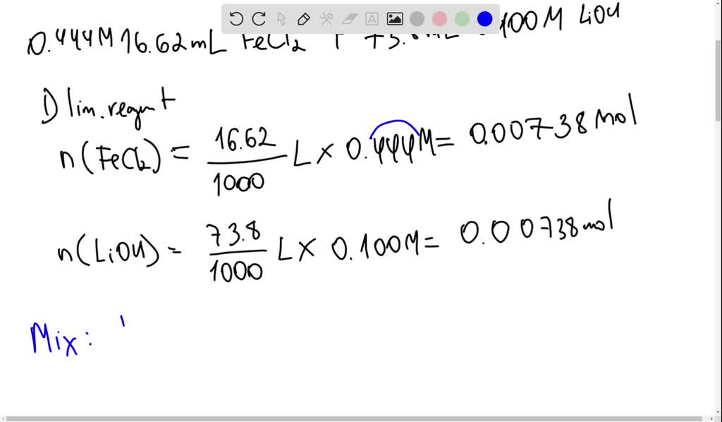 SOLVED: Iron hydroxide is formed by the reaction of iron(II) chloride ...
