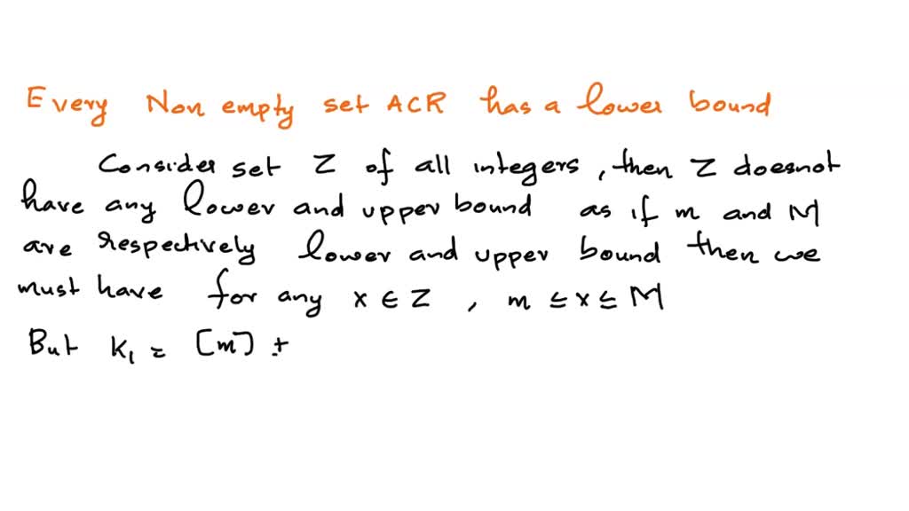 Solved Let S Be A Non Empty Bounded Subset Of R Prove That Lubleast Upper Bound Is Unique