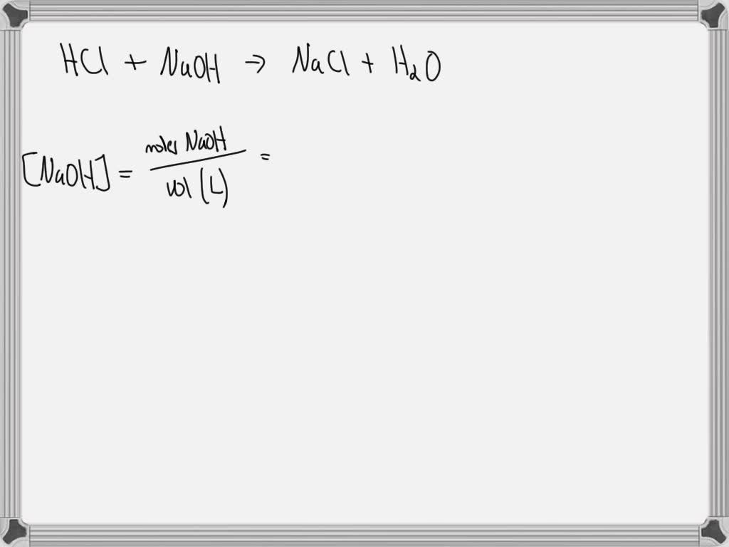 SOLVED: It takes 75ml of a 2.5M HCl solution to neutralize 55ml of a base of unknown ...