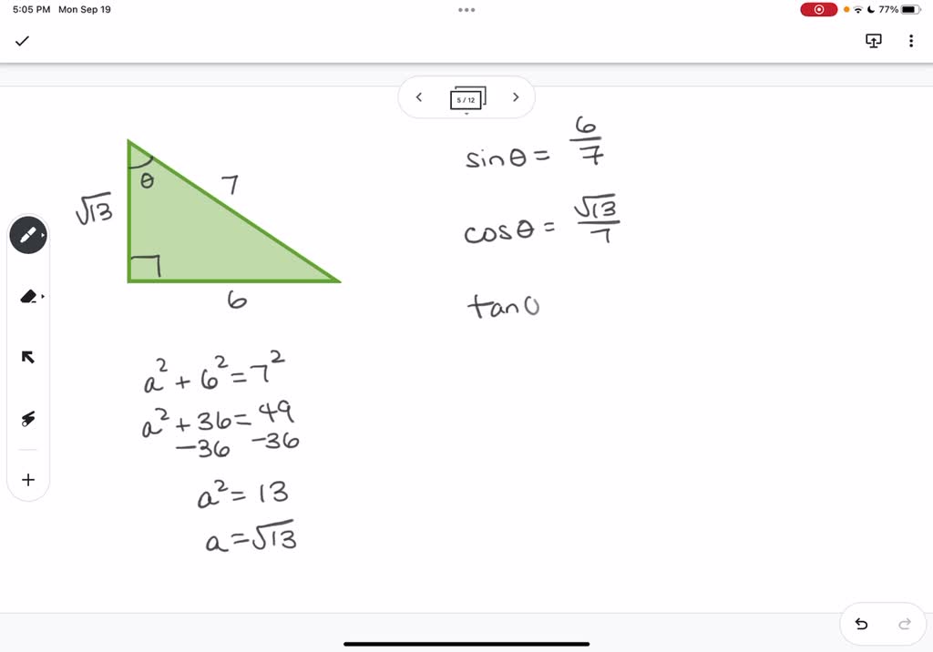 SOLVED: Find the exact values of the six trigonometric ratios of the ...