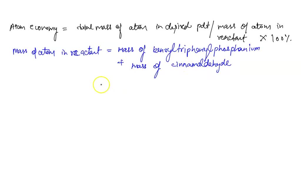 SOLVED: Calculate the atom economy for the synthesis of trans, trans-1 ...