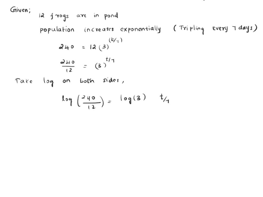 SOLVED: There are currently 12 frogs in a (large ) pond. The frog ...