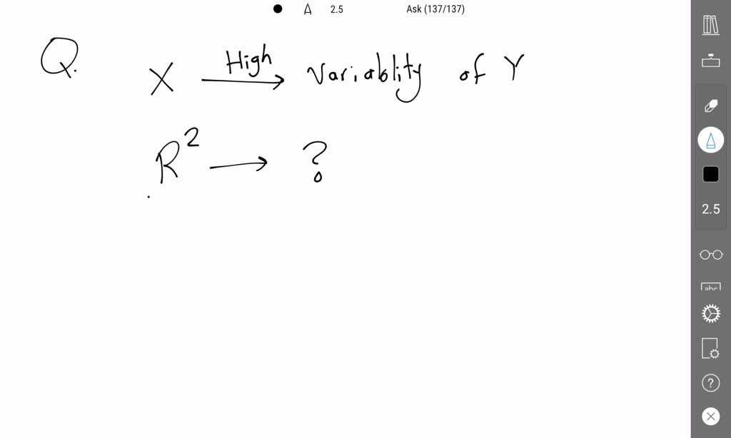 SOLVED: If the independent variable X accounts for a high percentage of ...