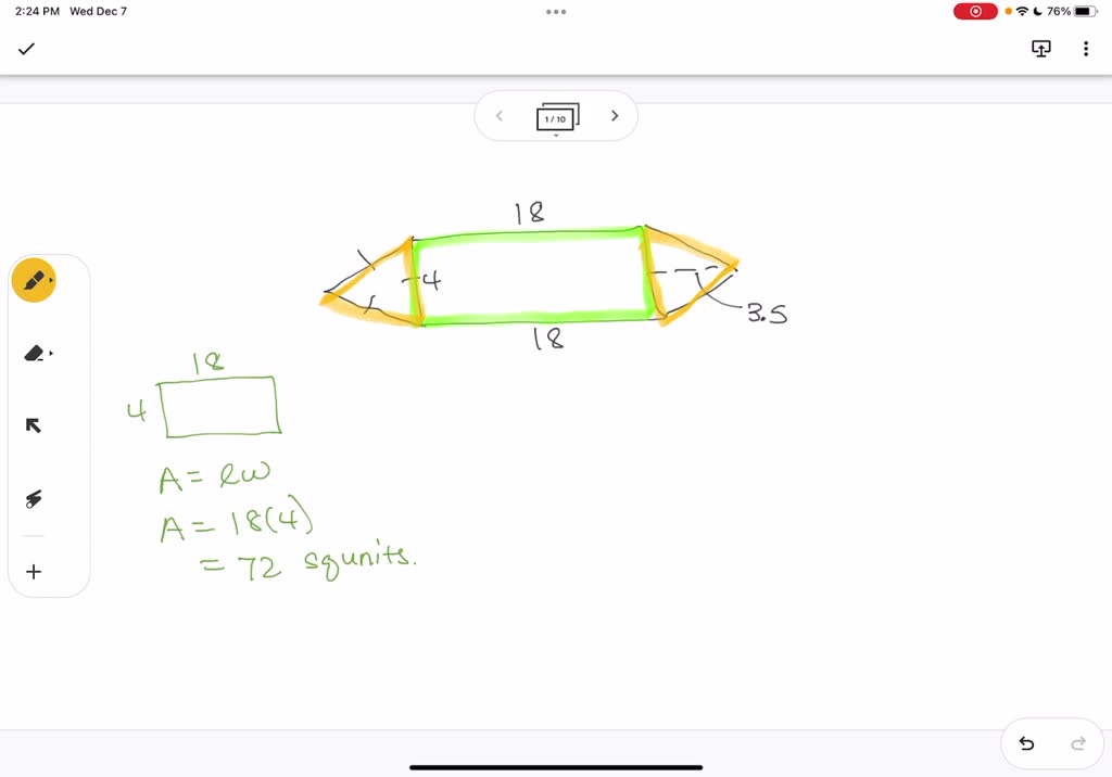 SOLVED: Texts: Pretest: Unit 8 Question 20 of 42 What is the area of ...