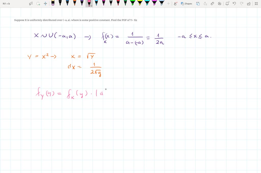 SOLVED: Suppose X is uniformly distributed over ( a, a). where is some positive constant. Find ...