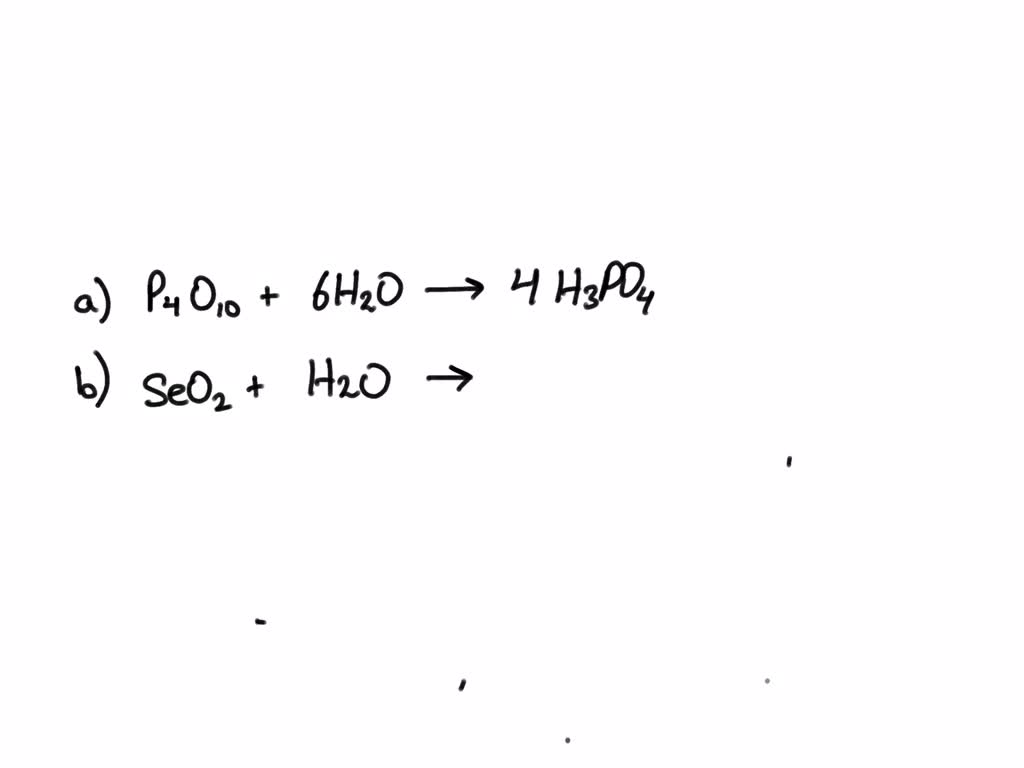 SOLVED: Many nonmetal oxides react with water to form acidic solutions ...
