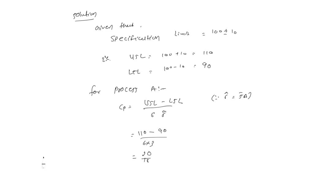 Consider the two processes shown in Table 8E.1 (the sample size n = 5 ...