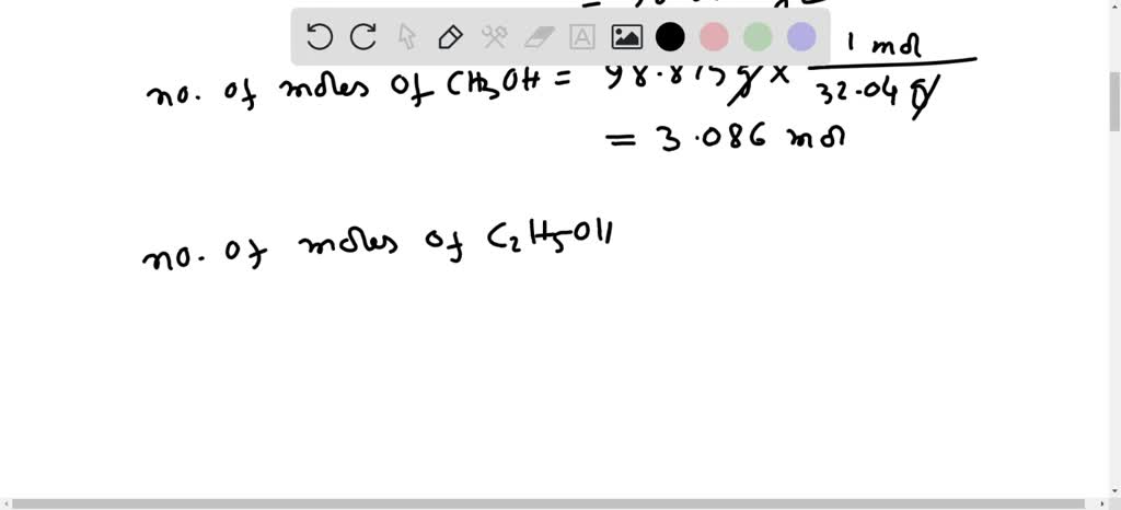 SOLVED: Calculate the mole fraction (of each component) of a solution prepared by dissolving 125 ...
