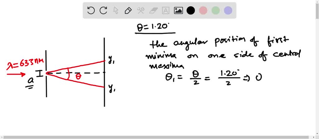 SOLVED: Light of wavelength 633 nm is incident on a narrow slit and a ...