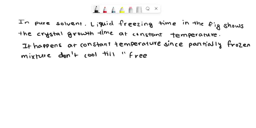SOLVED: The cooling curves for both a pure solvent and a solution made from the pure solvent and ...