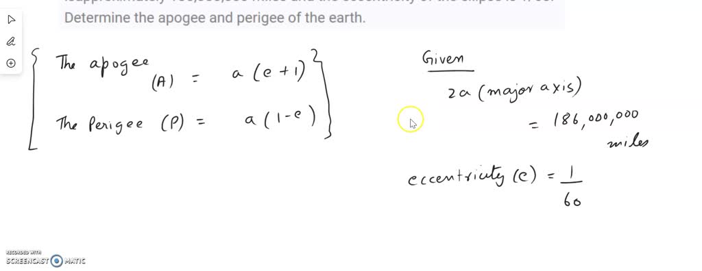The major axis of the elliptical path in which the earth moves around ...