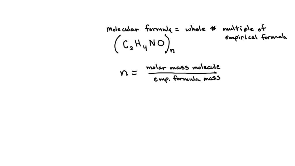 SOLVED: An organic compound has the empirical formula C2H4NO. If its ...