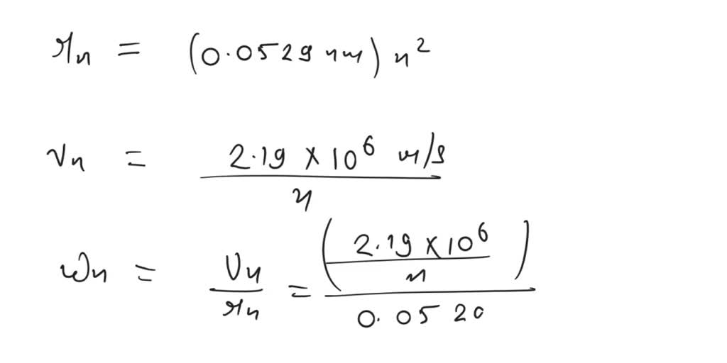 Solved In The Bohr Model Of Hydrogen The Electron Moves In A Circular