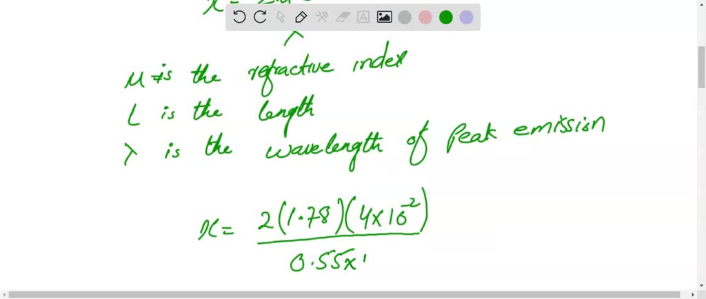 SOLVED: A Ruby laser contains a crystal length of 4 cm with a ...