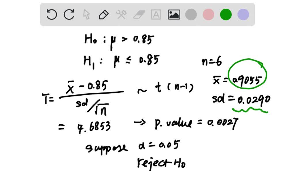 SOLVED: As a part of the quality-control program for a catalyst manufacturing line, the raw ...