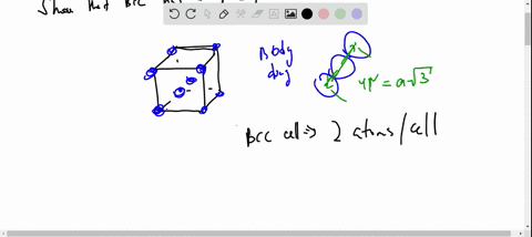 Show that the unit cell edge length of a BCC structure with...