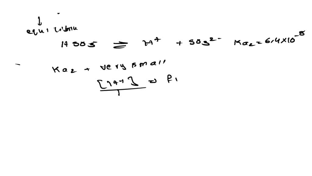 The acid-dissociation constants of sulfurous acid (H2SO3) are Ka1 = 1.7 ...