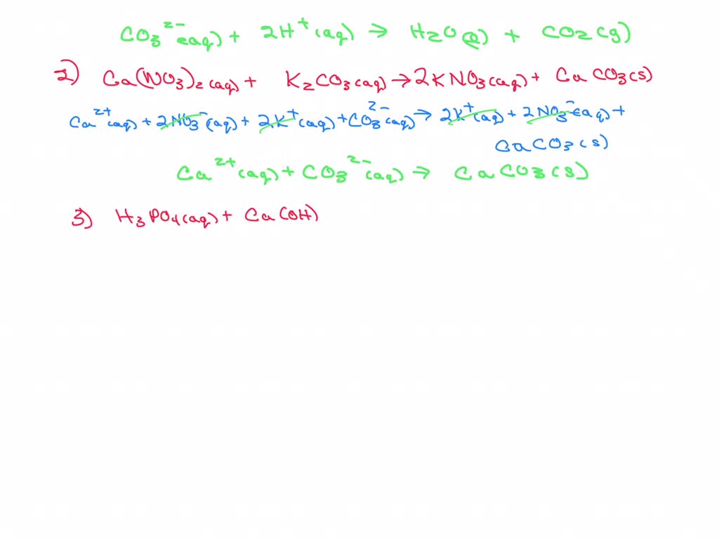 SOLVED: write the molecular equation, total ionic equation, net ionic ...