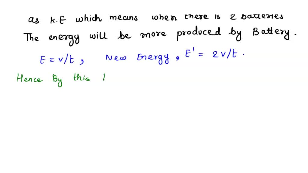 SOLVED: QUESTION 2: How does the kinetic energy of the fan compare when ...