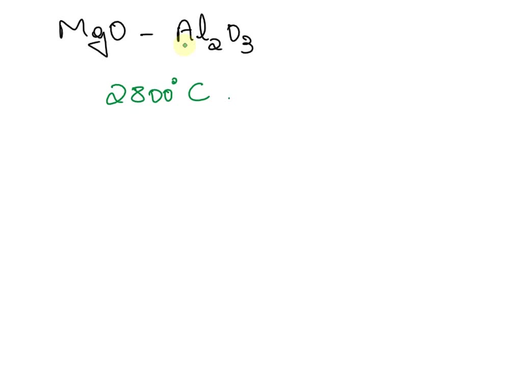 SOLVED: For the MgO–Al2O3 system, what is the maximum temperature that ...