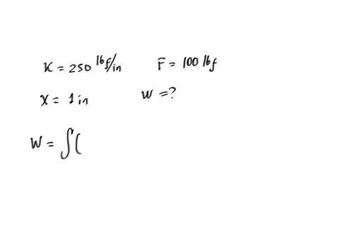 A spring whose spring constant is 200 lbf / in has an initial force of ...