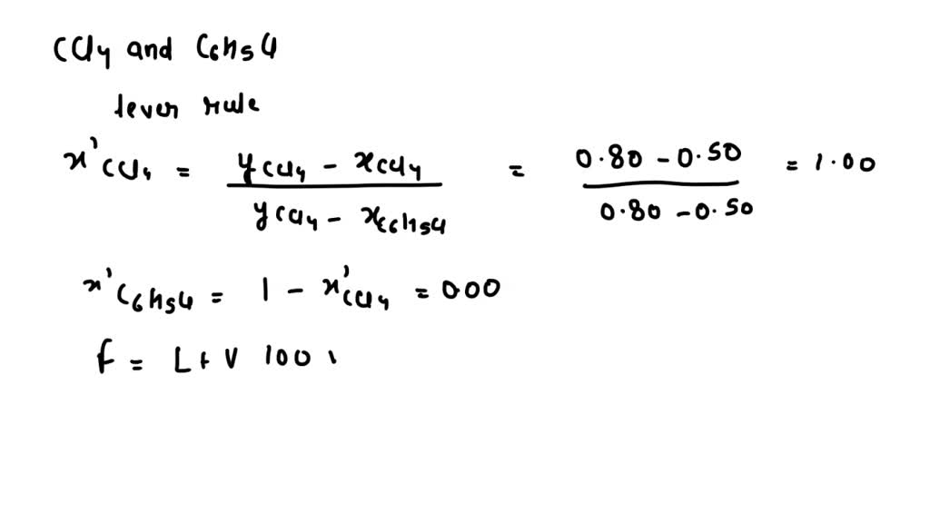 SOLVED: 4.14 Use the phase diagram for CCl4 and C6HsCl mixtures shown ...