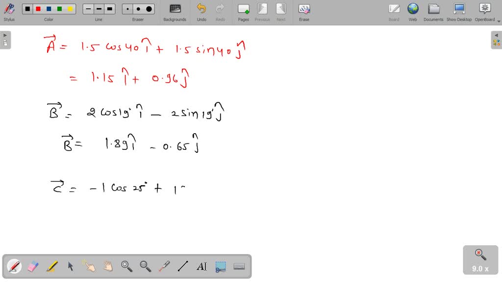 SOLVED:Part D The displacement vector for the student b can be written ...