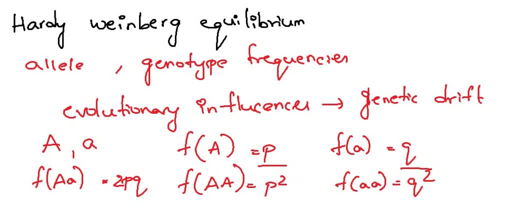 SOLVED: Review the Hardy-Weinberg equilibrium equation. What parts of ...