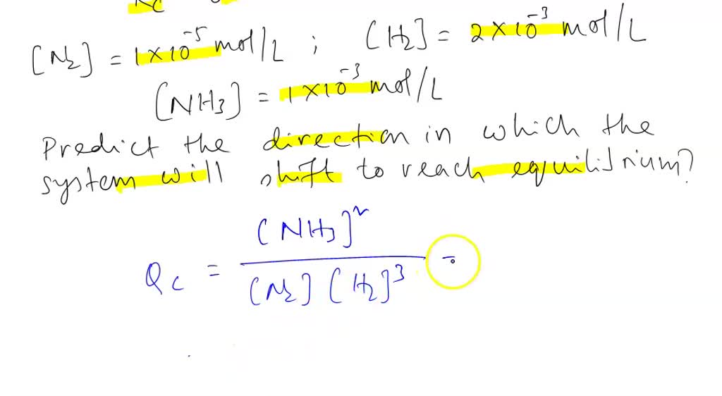 SOLVED: For the synthesis of ammonia, NH3, from hydrogen and nitrogen ...
