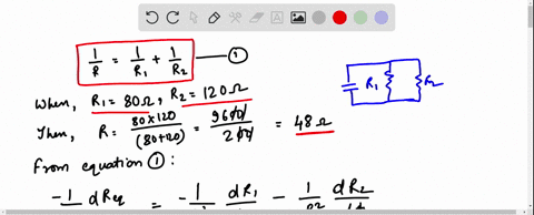 If two resistors with resistances r1 and r2 are connected in...