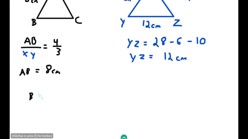 'In the figure, quadrilaterals ABCD and XYZW are similar rectangles AB ...