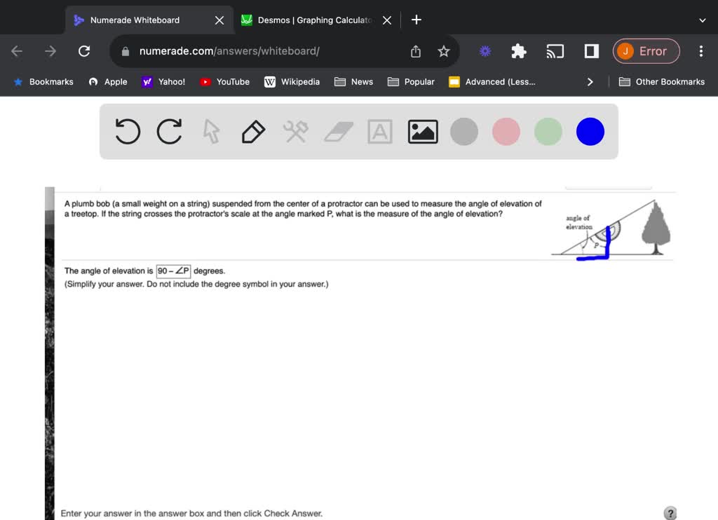 SOLVED: A plumb bob (a small weight on a string) suspended from the ...