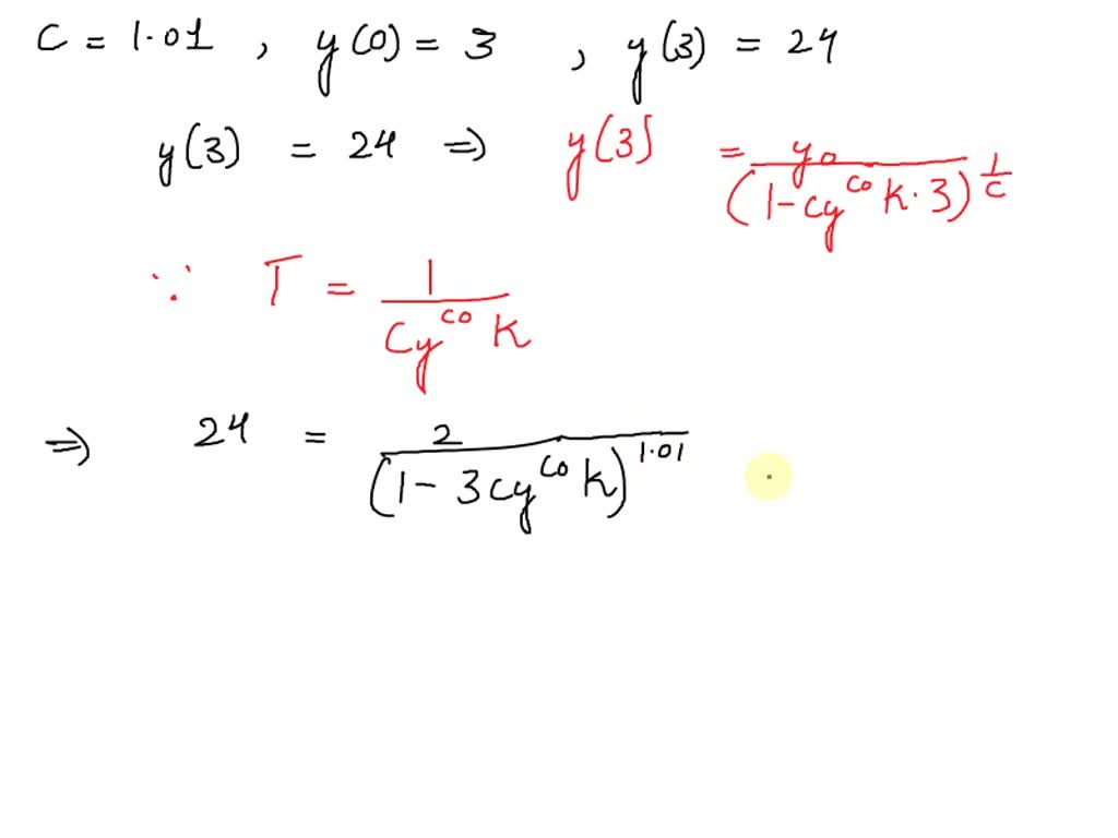 SOLVED: Let c be positive number ditlerential equation f the fon #=blte ...