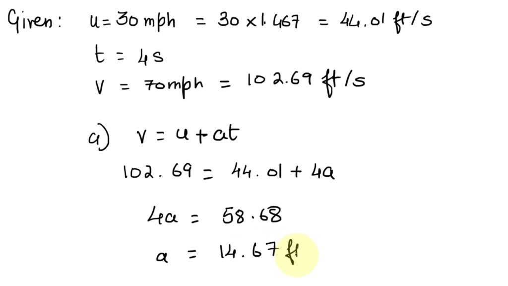 SOLVED: A car travels on the entrance ramp to the freeway as it ...