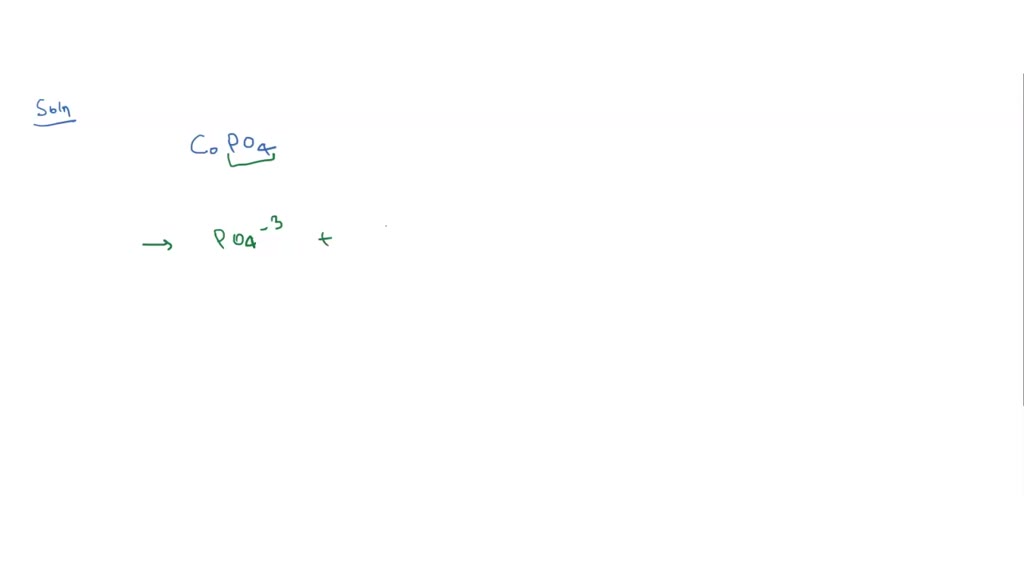 SOLVED: For the compound CoPO4, what is the charge on cobalt?