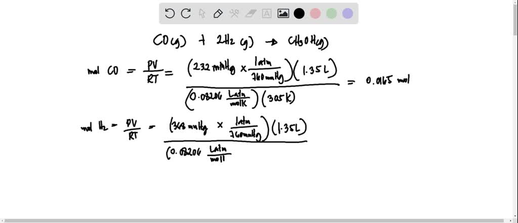 VIDEO solution: Carbon monoxide gas reacts with hydrogen gas to form ...
