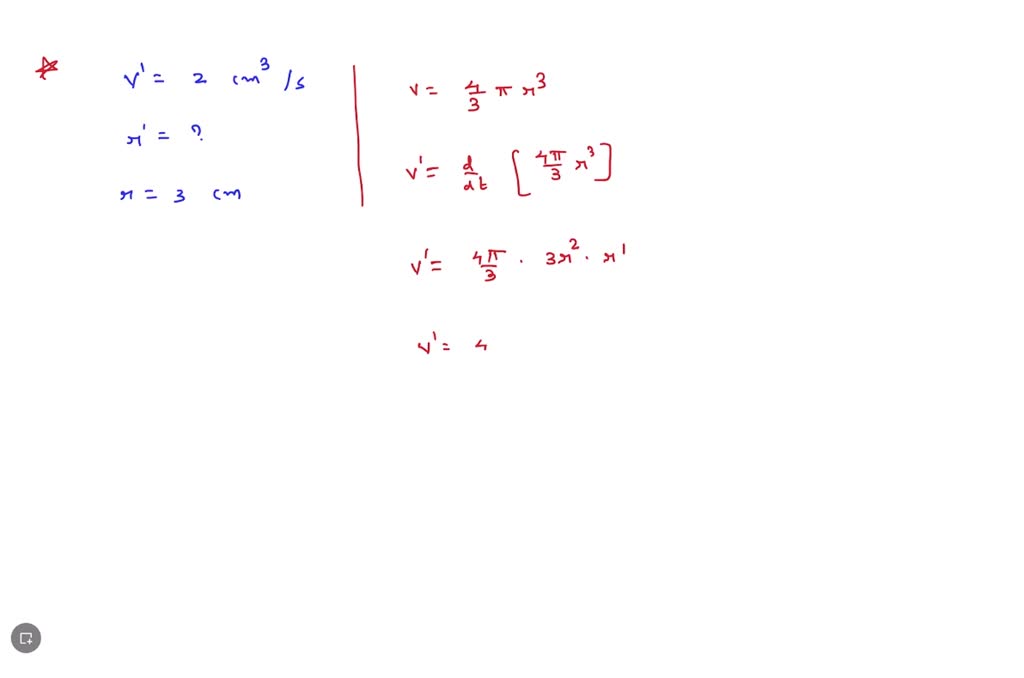 SOLVED: A spherical balloon is inflated with gas at the rate of 100𝑐𝑚3 ...