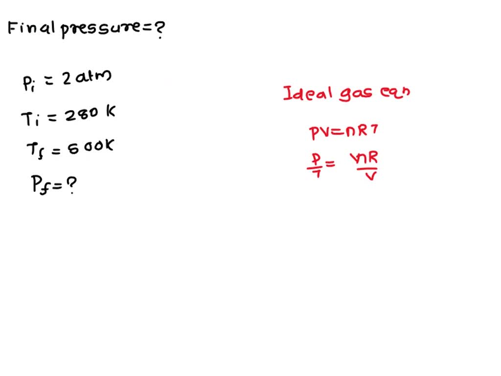 SOLVED: A rigid tank contains an ideal gas at a gauge pressure of 10.00 atm and a temperature of ...