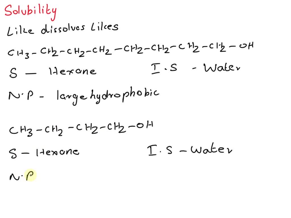 SOLVED: Part B: Solubility of Different Alcohols Solvents Alcohols ...