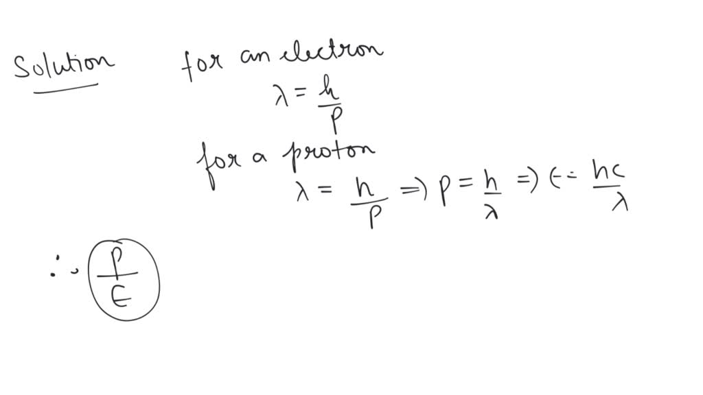 SOLVED: An electron and a photon have same wavelength. It p is the ...