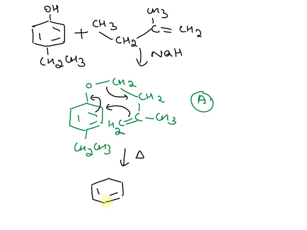 SOLVED: Claisen rearrangement Para-ethylphenol reacts with sodium ...