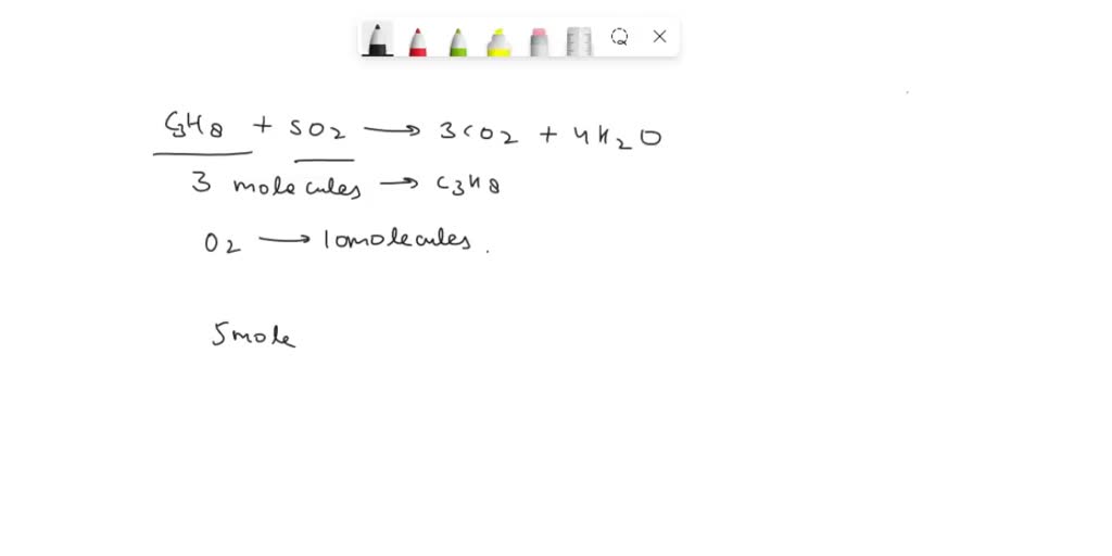 SOLVED: Consider the mixture of propane, C3H8, and O2 shown here. (a) Write a balanced equation ...