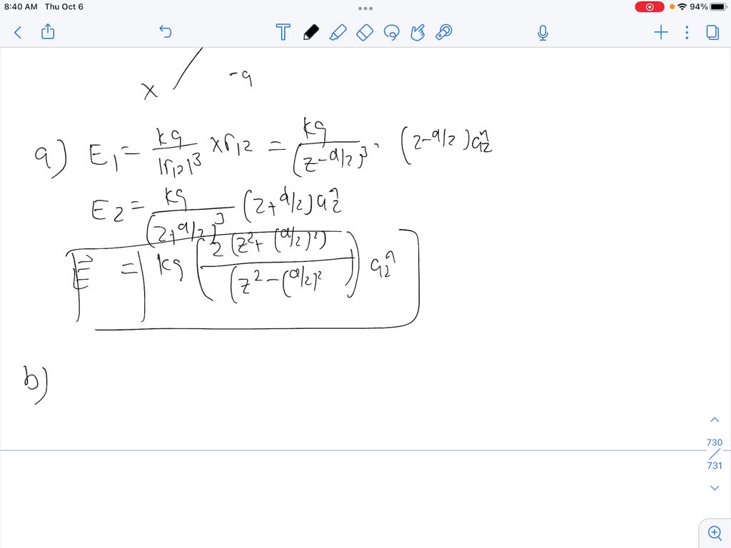 SOLVED: Two point charges of equal magnitude q are positioned at z = ±d/2. (a) Find the electric ...